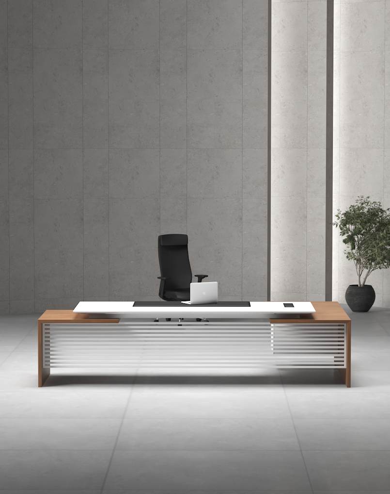 Mars Executive Desk White Leg | Modern Office Executive Desk