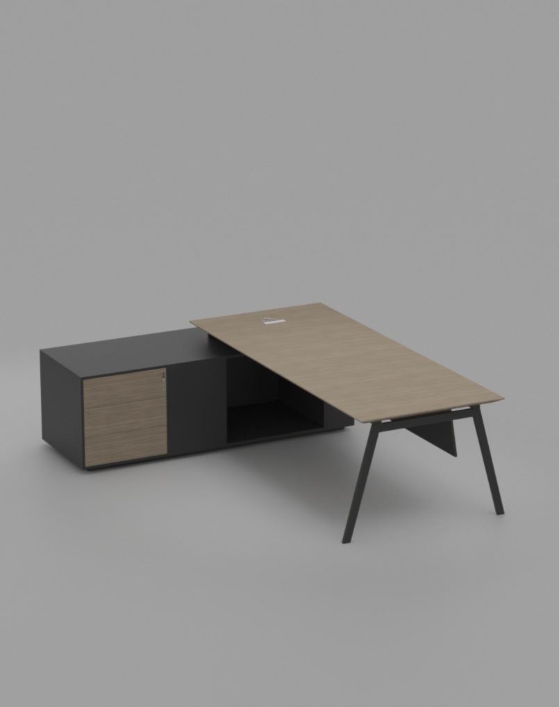 Orange Executive Desk Black Leg | Highmoon UAE