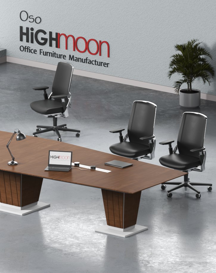 Oso Boardroom Table (White Leg) - Highmoon Office Furniture ...