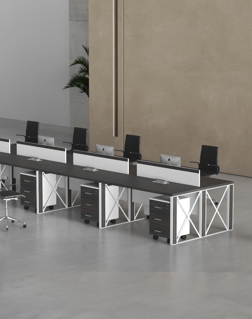 Cube 8 Cluster Workstation | Highmoon Furniture | Buy Now