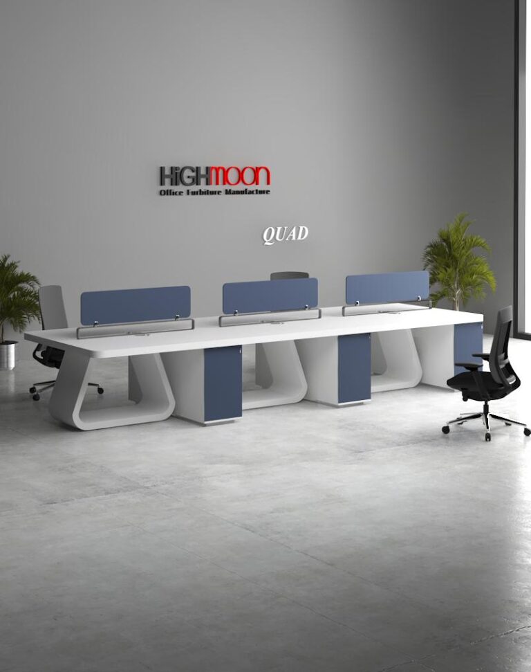 Quad 6 Cluster Workstation | Highmoon Furniture | Buy Now