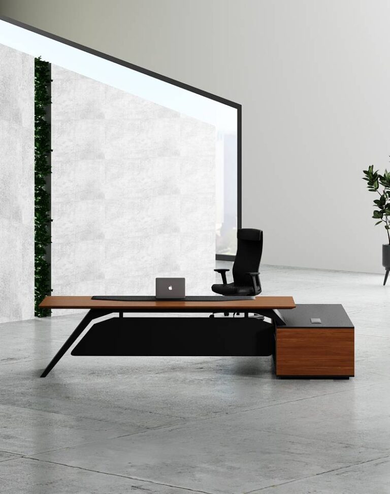 Orange CEO Executive Desk Black Leg | Highmoon UAE