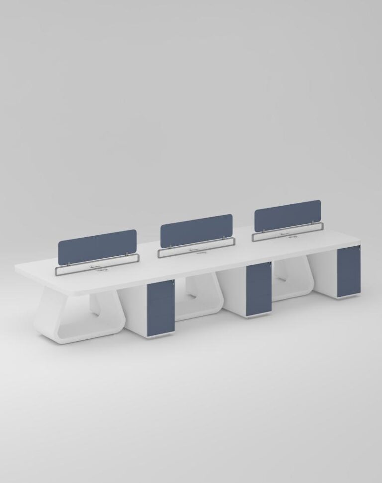 Quad 6 Cluster Workstation | Highmoon Furniture | Buy Now