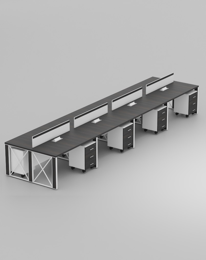 Cube 8 Cluster Workstation | Highmoon Furniture | Buy Now