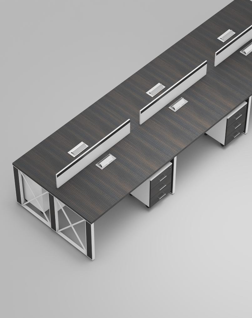 Cube 6 Cluster Workstation | Highmoon Furniture | Buy Now