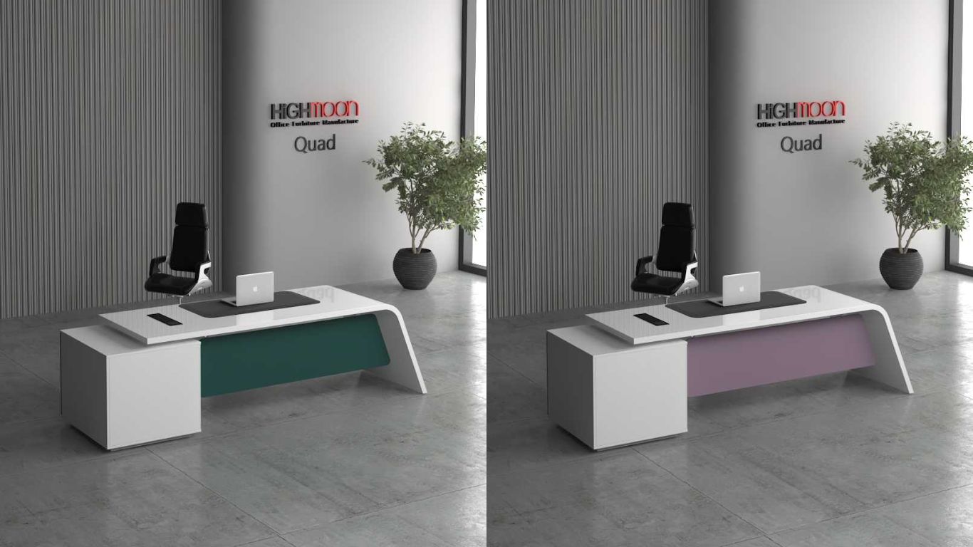 Quad Straight Manager Desk | Highmoon Furniture | Buy Now