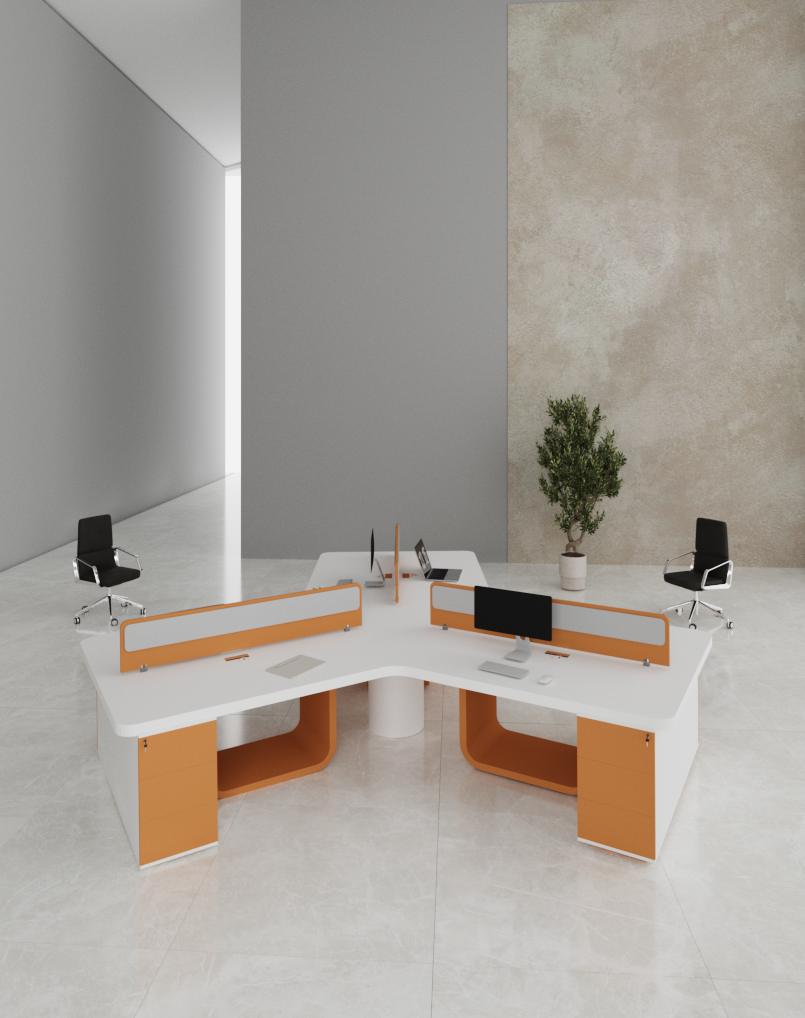 Viol 3 Cluster Workstation | Highmoon Furniture | Buy Now