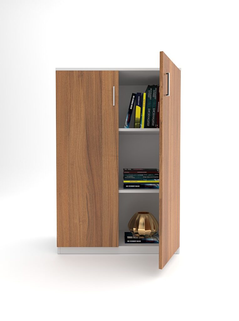 Apple Medium Height Cabinet With White Body - Highmoon Office Furniture ...