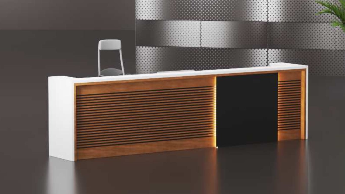 Stork Reception Desk Black Leg | Highmoon UAE